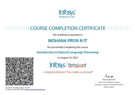 mohana priya n on linkedin i have completed a course on introduction