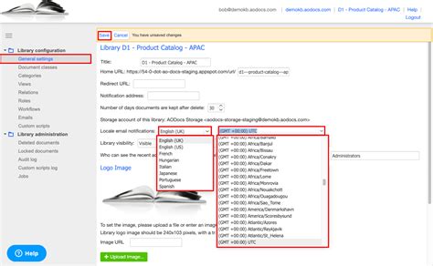 configure how properties and the time are displayed in workflow emails