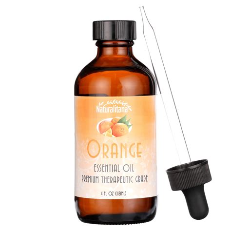 Naturalitana Sweet Orange Essential Oil 4oz Aromatherapy For Diffuser