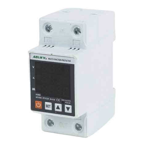 Реле за следене на претоварване и пренапрежение цифрово регулируемо 2p 63a Afvak Енергомер