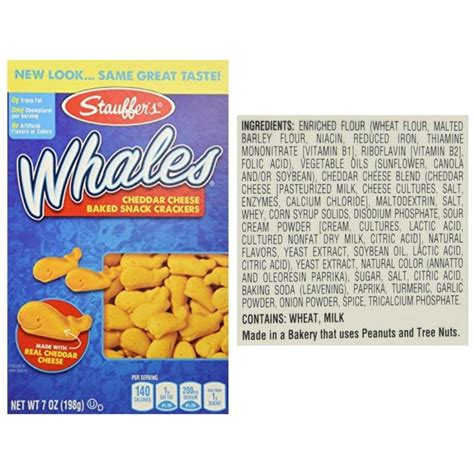 Stauffers Whale Crackers Crackers Cheddar Whales Stauffer`s