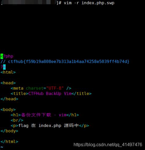 Ctfhub Vim缓存vim缓存为什么前面要个 Csdn博客
