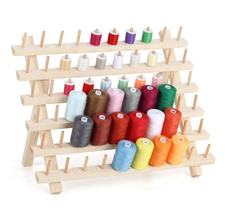 实木线架绣花缝纫线宝塔线架子假发彩带线收纳120轴落地悬挂两用 虎窝淘