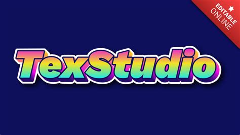 TexStudio | Multicolor 3D | Text Effect Generator