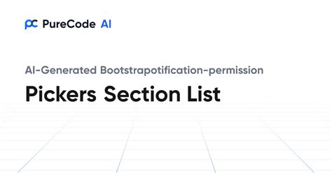 build great bootstrapotification permission pickers section list