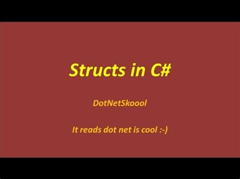 Structures Or Structs In C YouTube