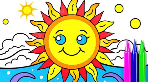 숫자로 보는 태양색 아이들을위한 색칠하기 색칠할 태양 그림 배경 일러스트 및 사진 무료 다운로드 Pngtree
