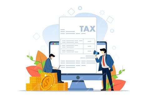 Premium Vector Vector Illustration Of Online Tax Payment Concept With