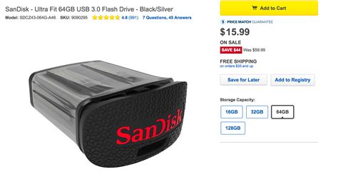 Sandisk Ultra Fit Gb Usb Flash Drive