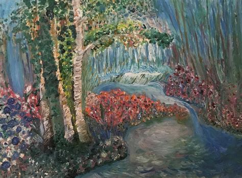 The Four Seasons Of The 3 Birch Trees Summer Painting By Susan Grunin