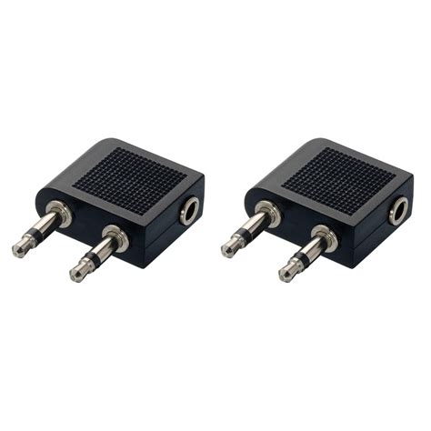 2x Go Travel Airline Earphone Adaptor Adapter In Flight Headphone 3 5mm