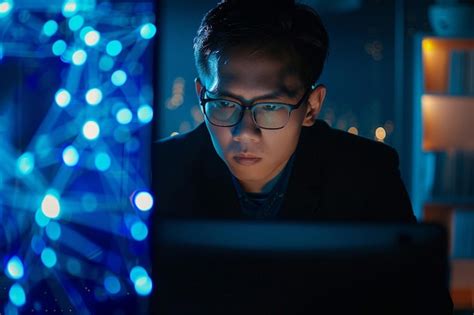 Cybersecurity Expert Analyzing Data With Ai For Enhanced Protection