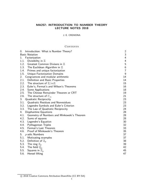 introduction to number theory download free pdf number theory