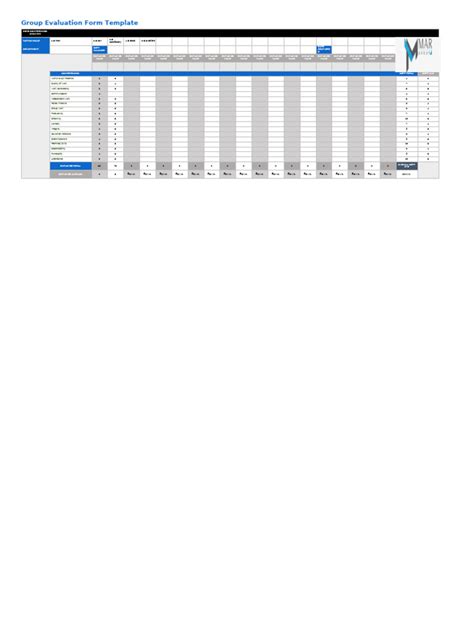 Group Evaluation Template New Pdf Business Cognition