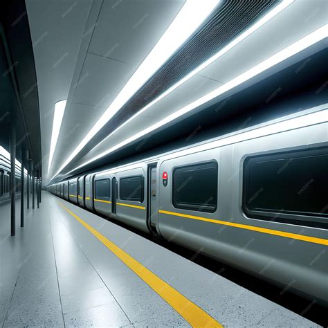 Premium Photo Modern Train Station Platform Generative Art By Ai