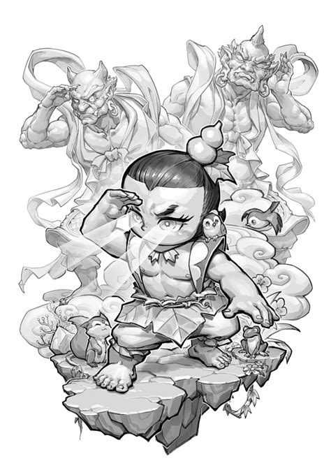 葫芦娃 二娃 花瓣网