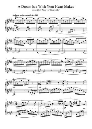 A Dream Is A Wish Your Heart Makes Edith Piaf Mack David Sheet Music