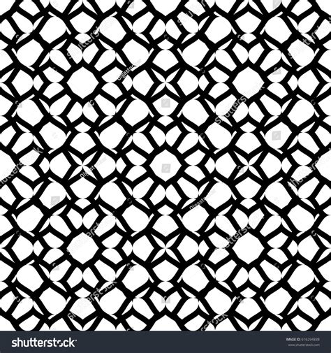 Vector Seamless Pattern Monochrome Ornamental Texture Stock Vector