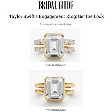 Bridal Guide Taylor Swifts Engagement Ring Get The Look