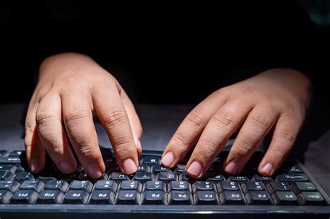 Premium Photo Hacker Hand Typing On A Computer Keyboard Cyber