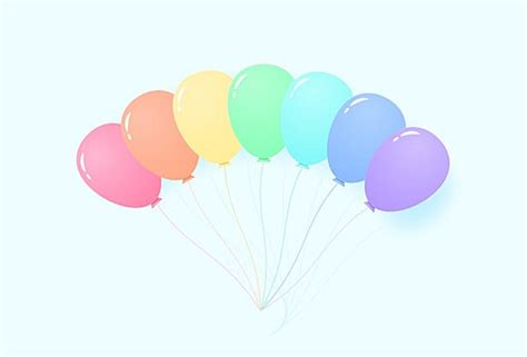 하늘을 나는 다채로운 파스텔 색상 풍선 그룹 주황색 그룹 선물 배경 일러스트 및 사진 무료 다운로드 Pngtree