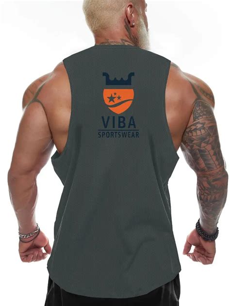 플러스 사이즈 남성용 세련된 탱크탑 스포츠피트니스용 프린트 민소매 티셔츠 남성 의류 Temu Republic Of Korea