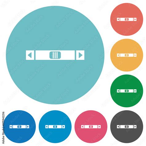 Horizontal Scroll Bar Flat Round Icons Stock Vector Adobe Stock