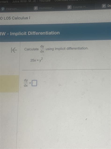 Solved Calculate Dydx ﻿using Implicit