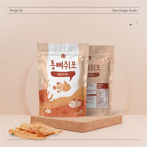 통뼈쥐포 파우치 패키지 디자인 패키지 포트폴리오 크몽