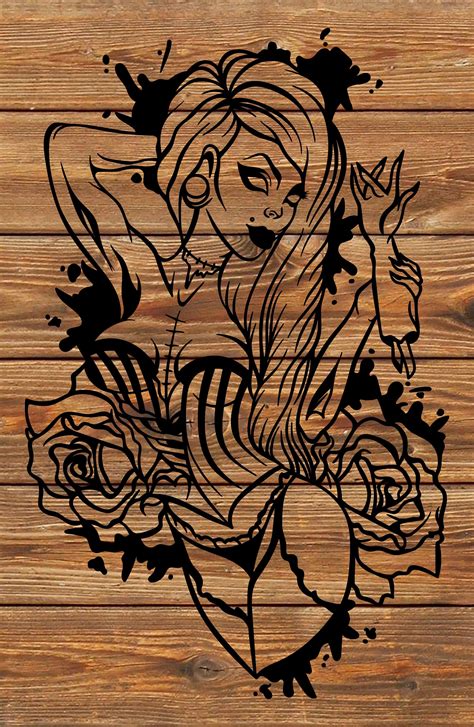 Zombie Pin Up Girl Cartoon