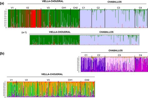 Admixture Analyses By Structure Based On 2011 Sampling A At The High Download Scientific