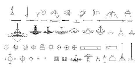 Lamps Design Autocad Blocks Elevation CollectionsAll Kinds Of Lamps CAD Blocks Autocad