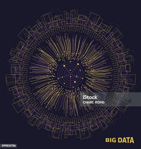 큰 데이터 시각화입니다 구조 선 및 점 배열에서 시스템 분석의 빅데이터에 대한 스톡 벡터 아트 및 기타 이미지 빅데이터 인포그래픽 0명 Istock