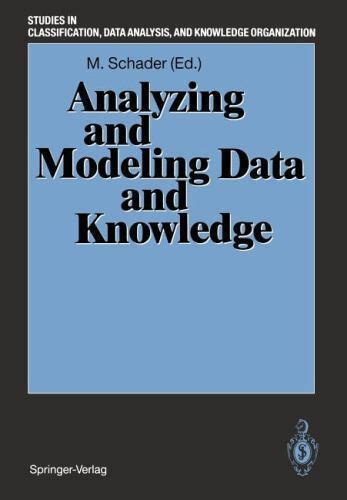 Studies In Classification Data Analysis And Knowledge Organization