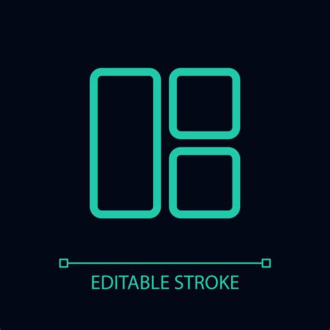 Content Arrangement Pixel Perfect Color Linear Ui Icon For Dark Theme Webpage Structure