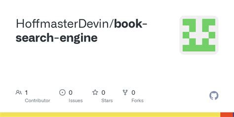 Github Hoffmasterdevinbook Search Engine