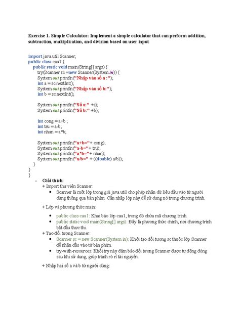 Exercise 1 12 Basic Java Programming Tasks 31231027480 Studocu
