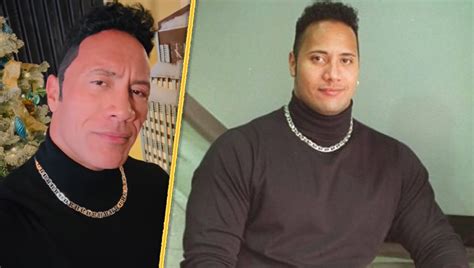 Dwayne The Rock Johnson Brings Back Iconic Turtleneck And Chain Look