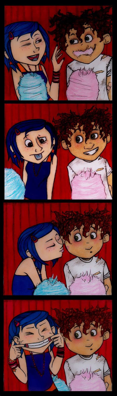 Cotton Candy Wybie And Coraline By Felix Black On Deviantart Coraline