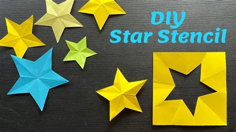 How To Make A Star Stencil How To Cut A Paper Star Paper Star Cutting Tutorial Youtube