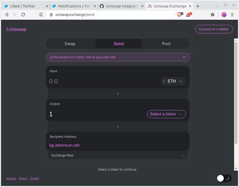ETH Ignored As OutputCurrency For Send Issue Uniswap Interface GitHub