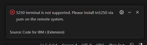 TN Terminal Is Not Opening Issue Codefori Vscode Ibmi GitHub