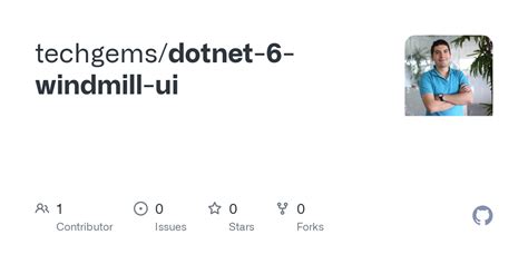 github techgems dotnet 6 windmill ui