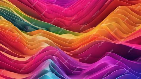 Premium Ai Image Colorful Gradient Prism Vibrant Background Curves Background 3d Spline