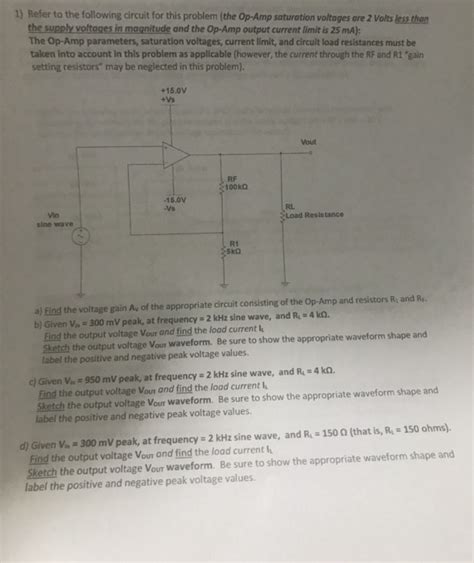 Solved Refer To The Following Circuit For This Problem Chegg