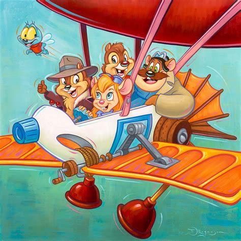 Tim Rogerson The Ranger Plane From Alvin And The Chipmunks Giclee On