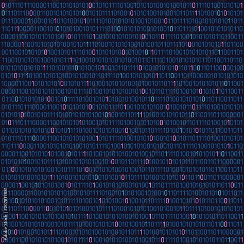 creative vector illustration of stream of binary code computer matrix