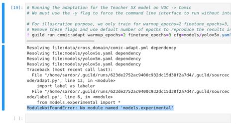 Modulenotfounderror No Module Named Modelsexperimental · Issue 1