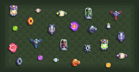 Super Pixel Item Pickups Sci Fi Pack 1 2d Textures And Materials Unity Asset Store