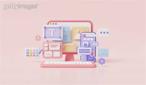 UI UX Design Layout On Phone And Computer Web UI UX Web Development Front View User Interface
